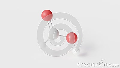 Formic Acid Molecule 3d, Molecular Structure, Ball And Stick Model ...