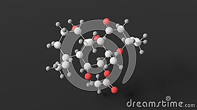 Forskolin Molecule, Molecular Structure, Labdane Diterpene, Ball And ...