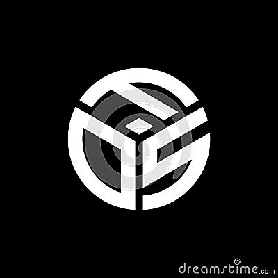 FOS Letter Logo Design On Black Background. FOS Creative Initials ...