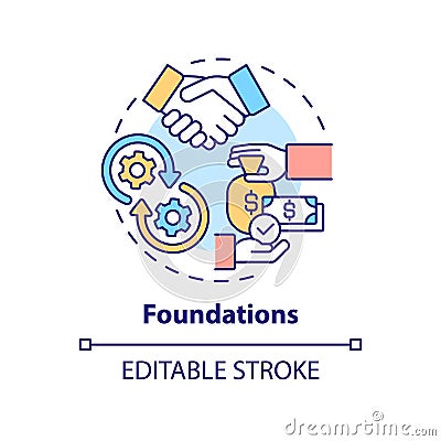 Foundations Concept Icon Vector Illustration | CartoonDealer.com #242545552