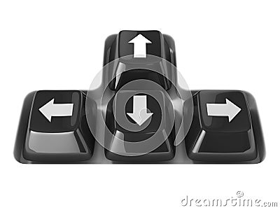 The Four Black Keyboard Arrows Keys Royalty-Free Illustration ...
