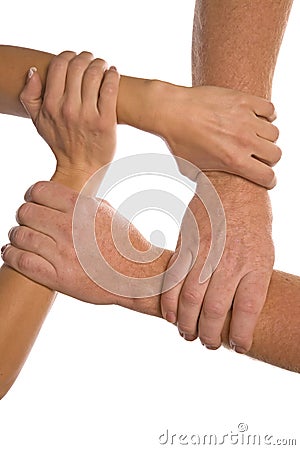 Four Hands In A Square Stock Photography - Image: 11742922
