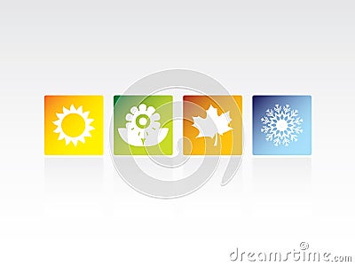 Four Season Icons Stock Image - Image: 6961891