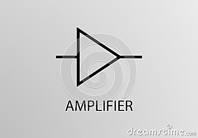 Amplifier Symbol, Vector Symbol Design. Engineering Symbols ...