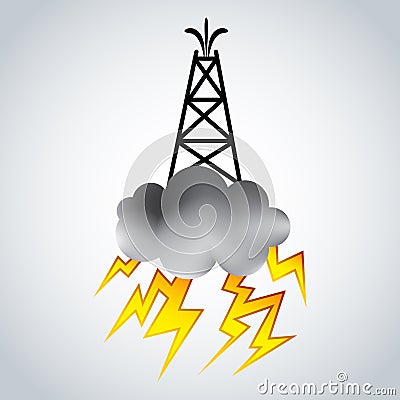 Fracking Oil Rig Symbol Vector Illustration | CartoonDealer.com #49428544