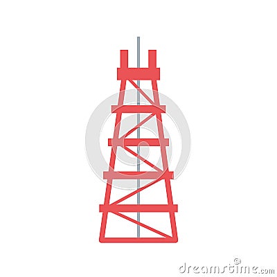 Fracking Refinery Tower Structure Industry Cartoon Vector ...