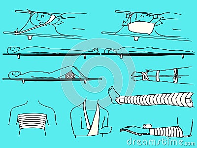 Fracture First Aid Stock Image | CartoonDealer.com #24174655