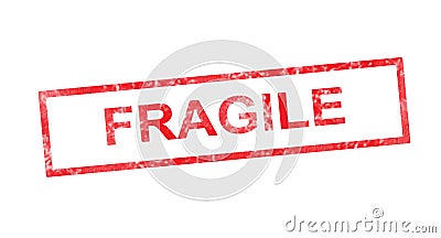 Fragile In Red Rectangular Stamp Royalty-Free Stock Image ...
