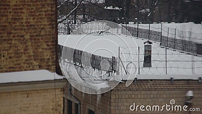 Fragment of Prison in Winter Stock Footage - Video of snow, criminal ...