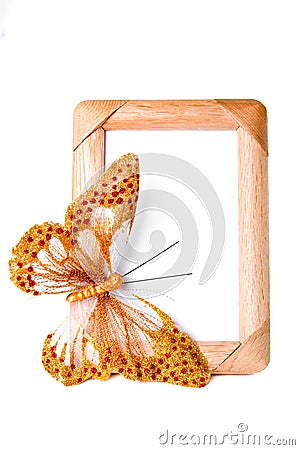 Frame with cute butterfly stock illustration. Illustration of colors ...