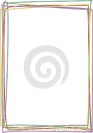 Frame With Colored Lines Stock Photos - Image: 3330423