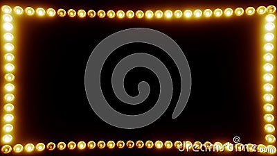Frame of Light Bulbs for a Film Border Stock Footage - Video of ...