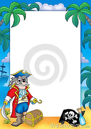 Frame With Pirate 3 Royalty Free Stock Image - Image: 8721556