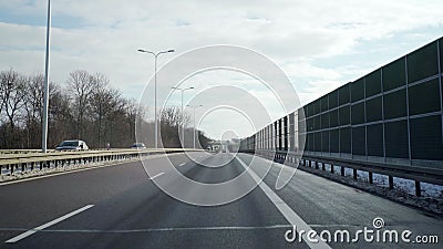 View through the Windshield while Driving on the Expressway. Stock ...