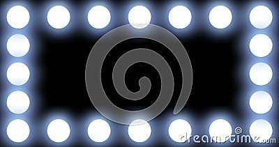 Frame of Stage Lights with Blinking Effect Cold Light, Light Bulb with ...