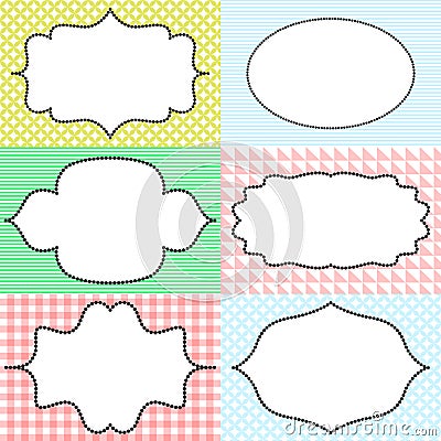 Frame Sticker Label Tags. Card Template Blanks For Stock Vector - Image ...