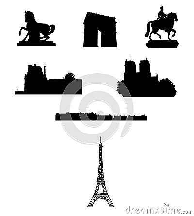 France, Paris: Monuments Vector Illustration | CartoonDealer.com #4487788