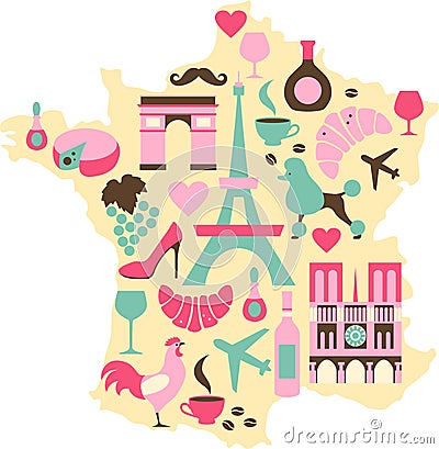 France Symbols Royalty Free Stock Photography - Image: 31393617