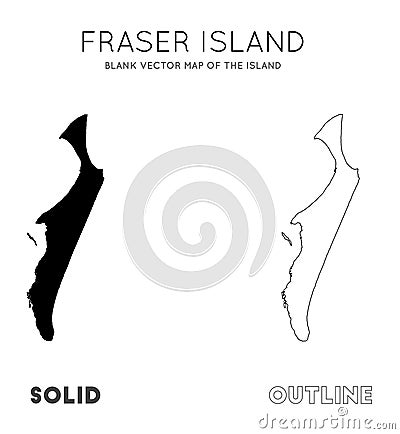 Fraser Island Map. Cartoon Vector | CartoonDealer.com #157486203