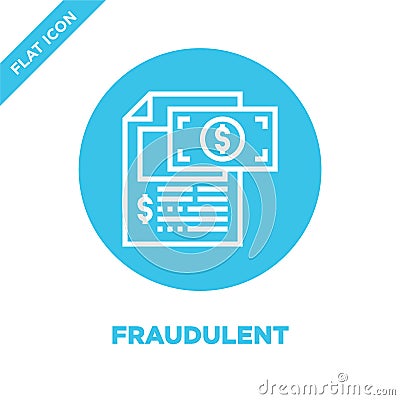 Fraudulent Icon Vector From Corruption Elements Collection. Thin Line ...