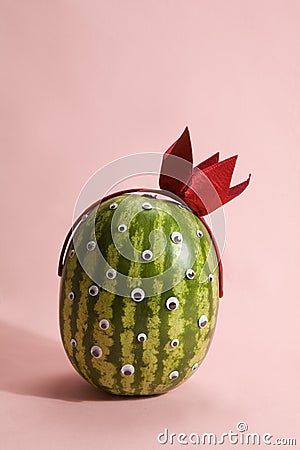 Freak Watermelon Wearing A Crown Royalty-Free Stock Photography ...