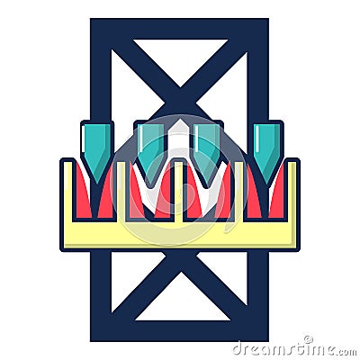 Freefall Attraction Icon, Cartoon Style | CartoonDealer.com #121299705