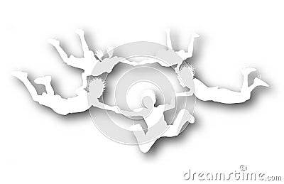 Freefall Kids Cutout Vector Illustration | CartoonDealer.com #20013220