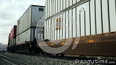 Freight train stock video. Video of track, hauling, freight - 48413353