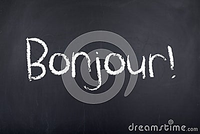 French Language Learning Bonjour Hello Stock Photo - Image: 45425417