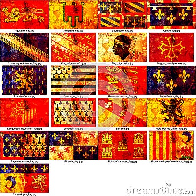 French Regions Flags Royalty-Free Stock Image | CartoonDealer.com #16458100