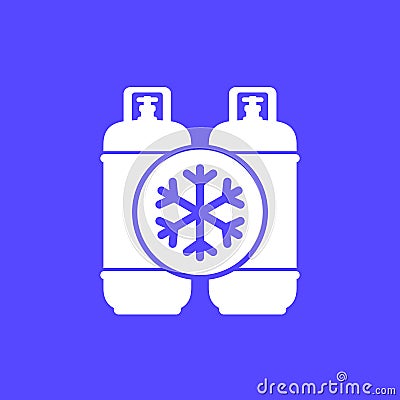 Freon, Refrigerant Gas Tanks Icon, Vector | CartoonDealer.com #285830015