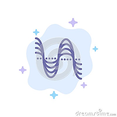 Frequency, Hertz, Pitch, Pressure, Sound Blue Icon On Abstract Cloud ...