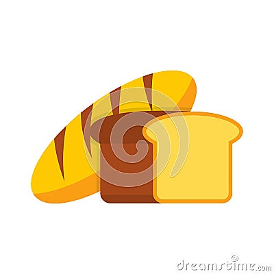 Fresh Bread Icon, Flat Style Vector Illustration | CartoonDealer.com ...