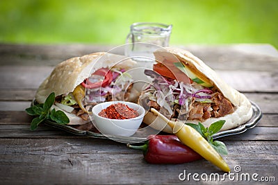 Fresh kebap stock image. Image of plate, bannok, sauce - 31402631