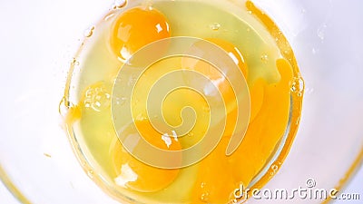 Fresh Organic Egg Falling Into Glass Bowl Slow Motion Stock Video ...