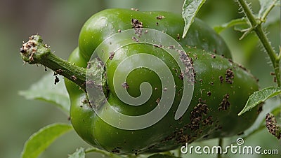 Fresh Serrano Pepper On Plant With Soil Particles Royalty-Free Stock ...