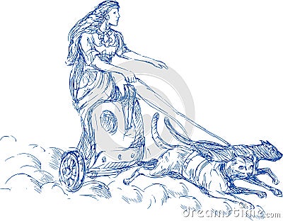 Freya Norse Goddess Vector Illustration | CartoonDealer.com #12570340
