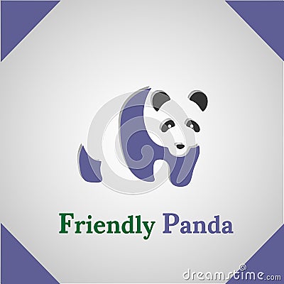Friendly Panda Silhouette Icon Logo Stock Image | CartoonDealer.com ...
