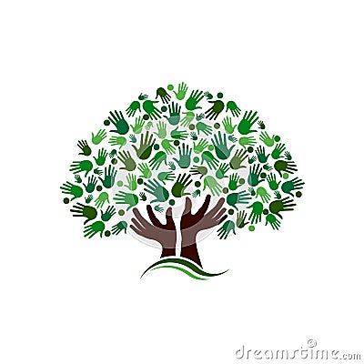 Friendship Connection Tree Image. Cartoon Vector | CartoonDealer.com ...