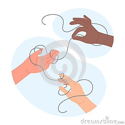 Friendship Of Diverse People, Community Problem Solving, Hands Unravel ...