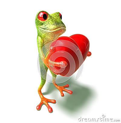 Frog With A Heart Royalty Free Stock Images - Image: 3389959