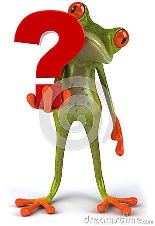 Frog With A Question Mark Stock Photography | CartoonDealer.com #12800372