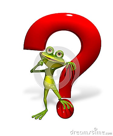 Frog With A Question Mark Stock Illustration | CartoonDealer.com #41548627