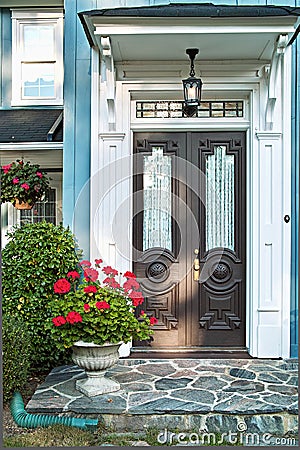 Classic Georgian Front Door Stock Image - Image of door, reside: 19245487