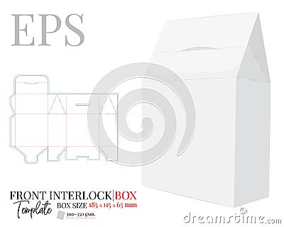 Front Interlock Box, Vector, Template With Die Cut / Laser Cut Lines ...