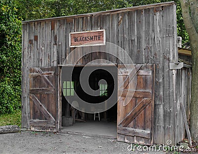Front Of An Old Blacksmith Shop Stock Photo - Image: 26948650