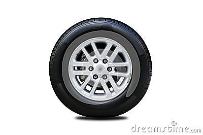 Front View Of Car Tire Royalty Free Stock Photo - Image: 31907785