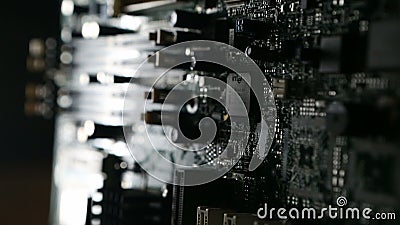 Front View of a Computer Motherboard Chip Stock Footage - Video of ...