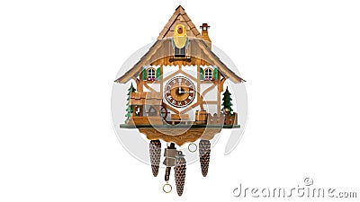 Front View of Cuckoo Clock Animation Stock Footage - Video of antique ...