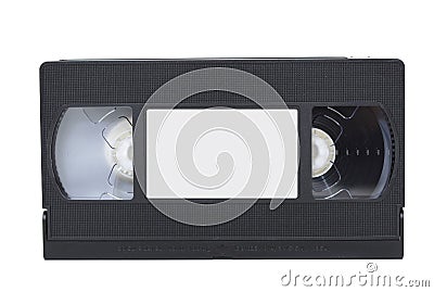 Front View Of Vhs Video Tape With Label Stock Photo - Image: 8451300